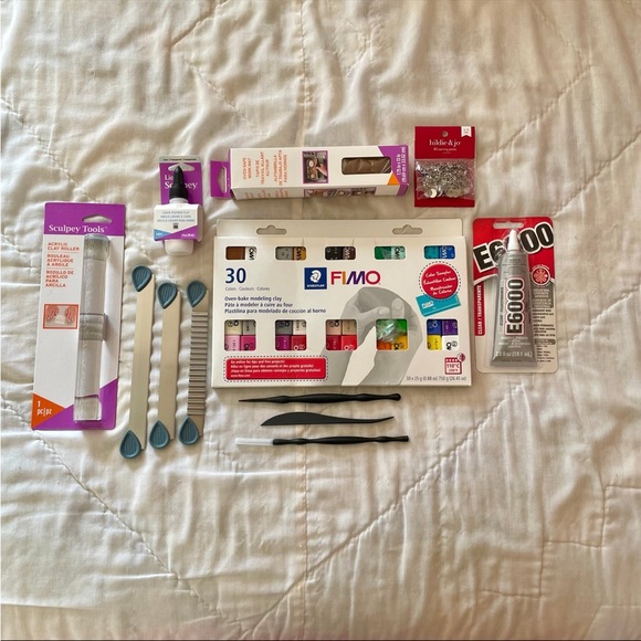 Fimo | Art | Fimo Polymer Clay Oven Bake 3 Sample Pack Clay Tool Set ...